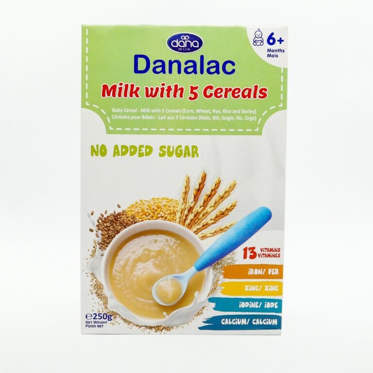 Bột ăn dặm DANALAC vị Sữa và 5 Loại Ngũ Cốc - Hộp 250g