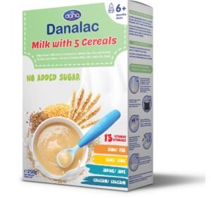 Bột ăn dặm DANALAC vị Sữa và 5 Loại Ngũ Cốc - Hộp 250g